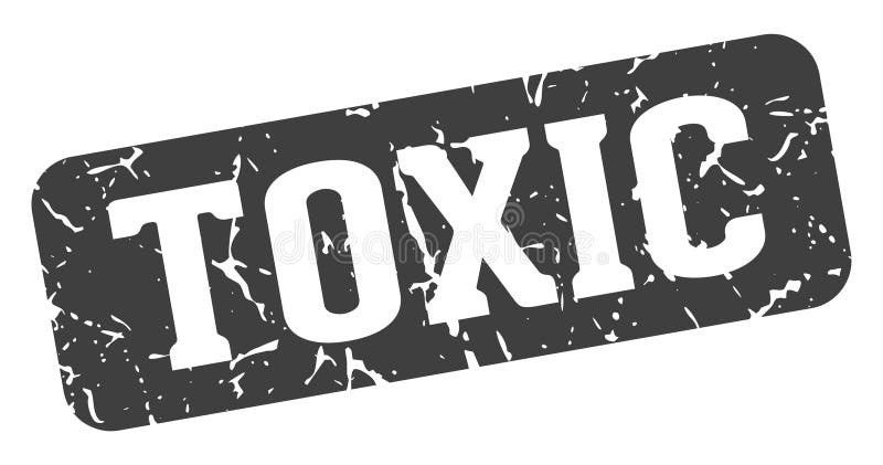 Toxic Rectangular Sign. Toxic Stamp Stock Vector - Illustration of ...