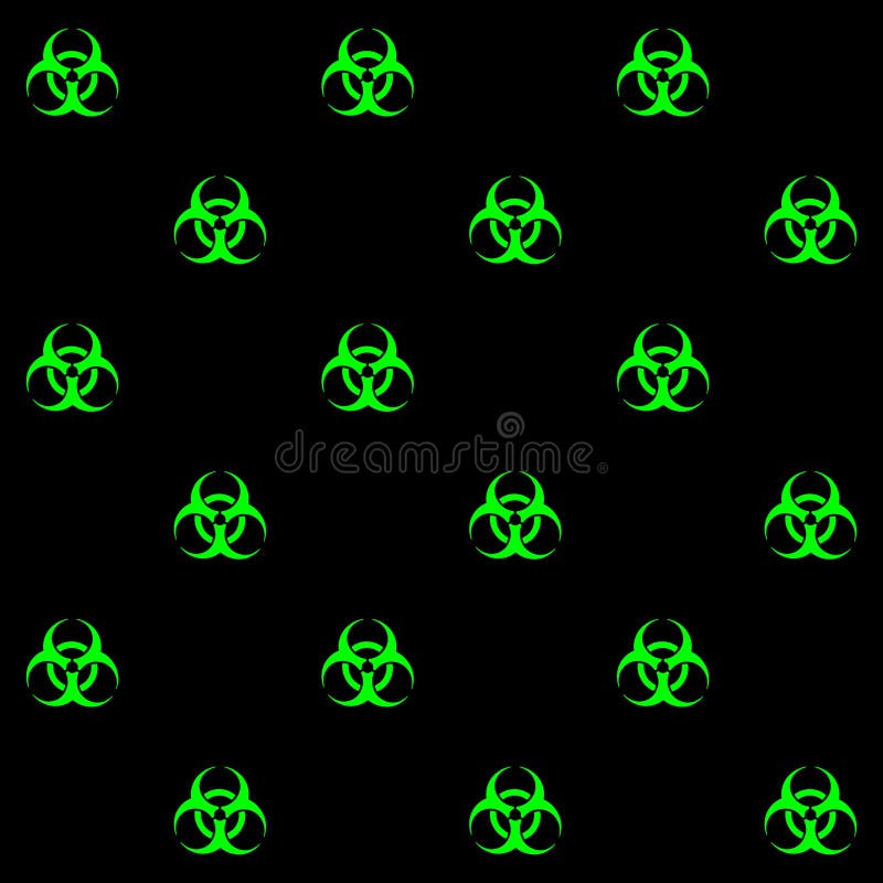 Toxic Symbol Seamless Pattern Stock Vector - Illustration of geometric ...