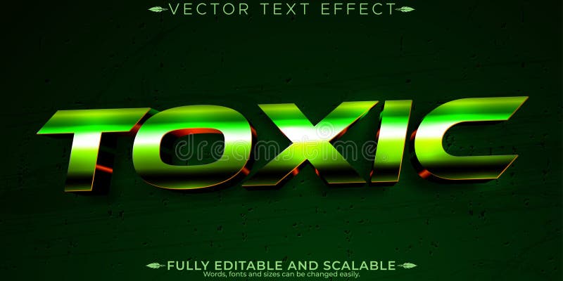 Toxic Text Effect, Editable Poison and Dangerous Customizable Font ...