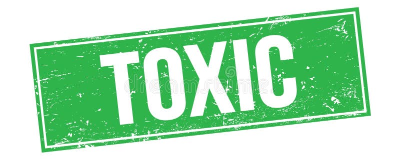 TOXIC Text on Green Grungy Rectangle Stamp Stock Illustration ...