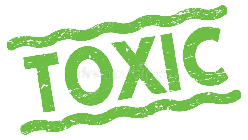 TOXIC Text on Green Lines Stamp Sign Stock Illustration - Illustration ...