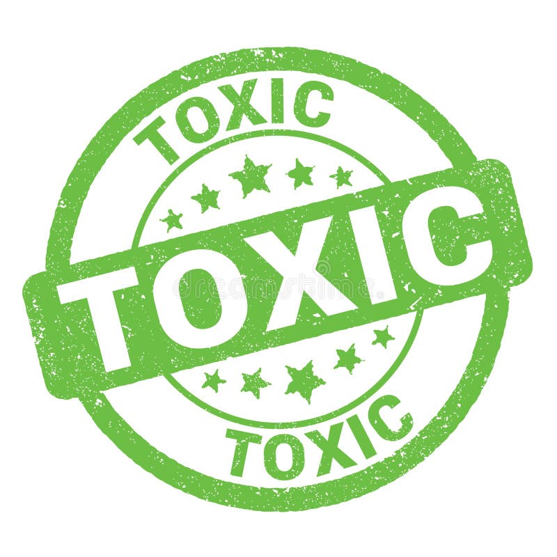 TOXIC Text Written on Green Stamp Sign Stock Illustration ...