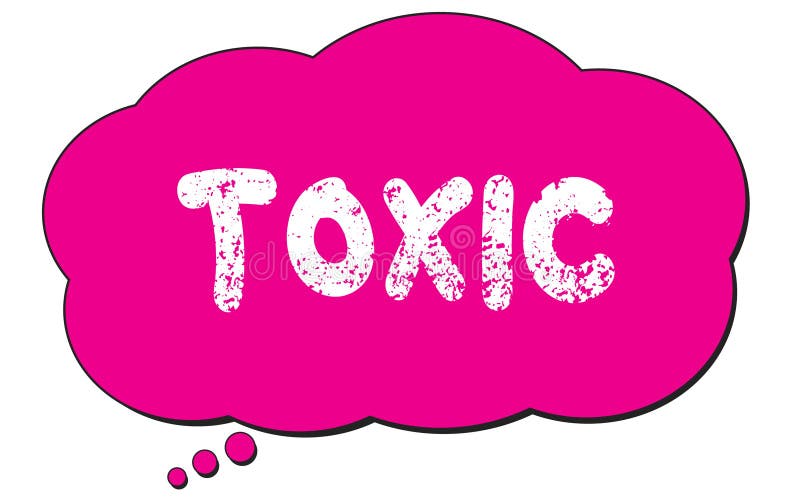 Toxic text sign with skull stock vector. Illustration of attention ...