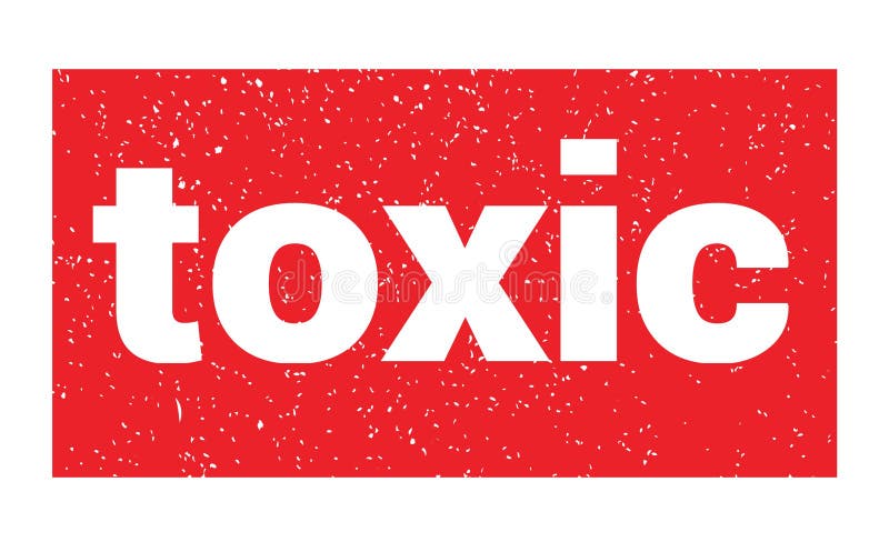 Toxic Text Written on Red Stamp Sign Stock Illustration - Illustration ...