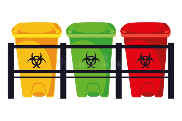 Toxic waste bins stock vector. Illustration of substance - 299081561