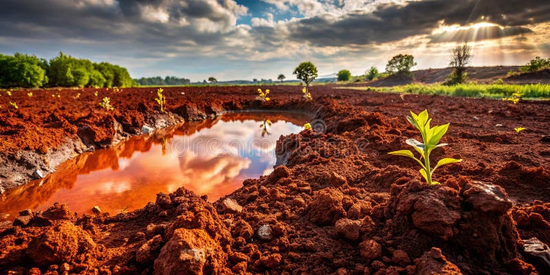 Toxic Waste Contamination Devastated Soil Shows Environmental Damage ...
