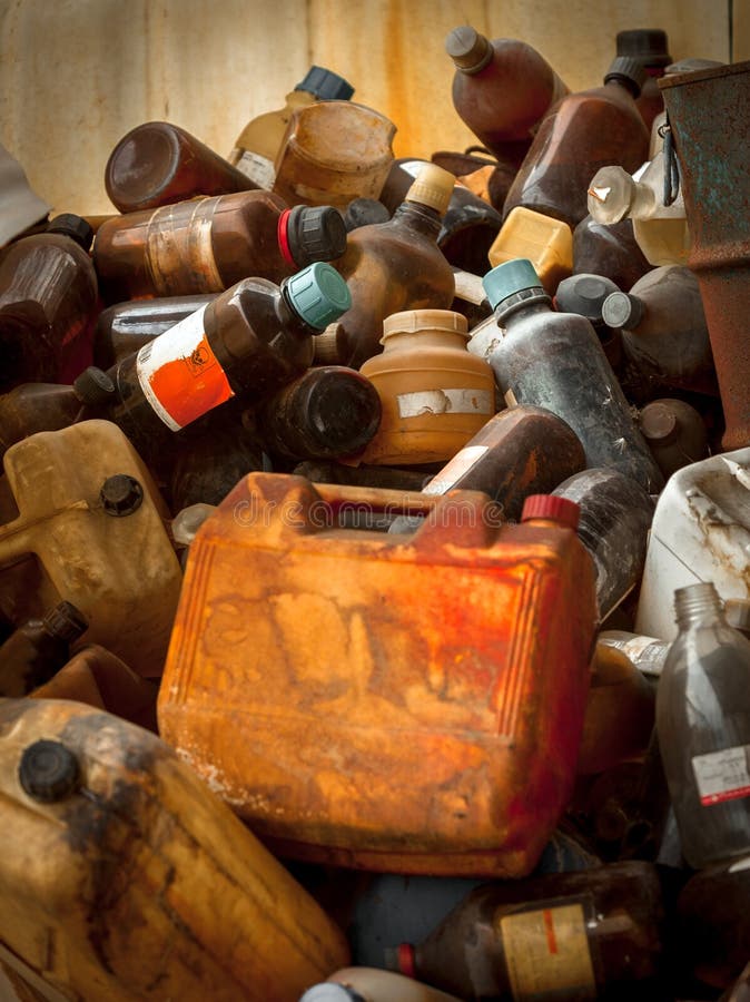 Toxic Waste Dump with a Lot of Bottles Stock Photo - Image of plastic ...