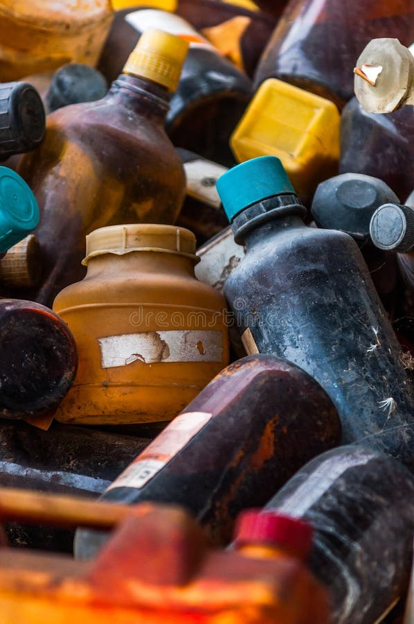 Toxic Waste Dump with a Lot of Bottles Stock Image - Image of colour ...