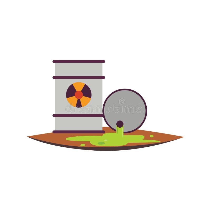 Toxic Waste Spillage. Vector Illustration Decorative Design Stock ...