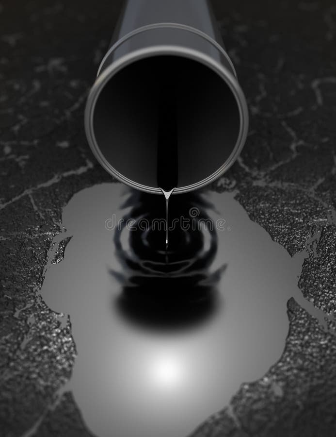 Toxic Oil from Industrial Pipe Stock Illustration - Illustration of ...