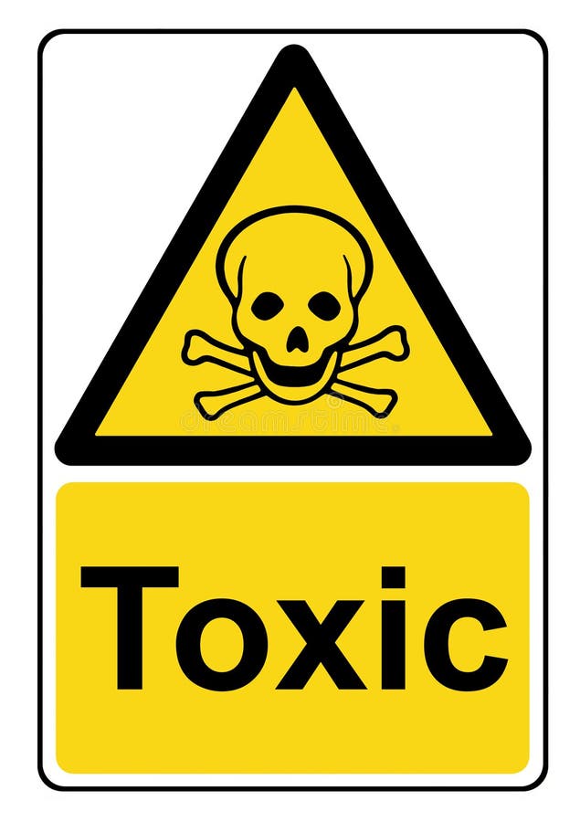 Toxic yellow warning sign stock vector. Illustration of authorised ...