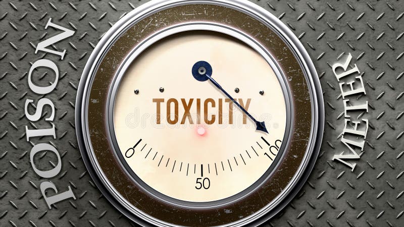 Toxicity Poison Hitting Full Scale Showing Very High Level Stock Photos ...
