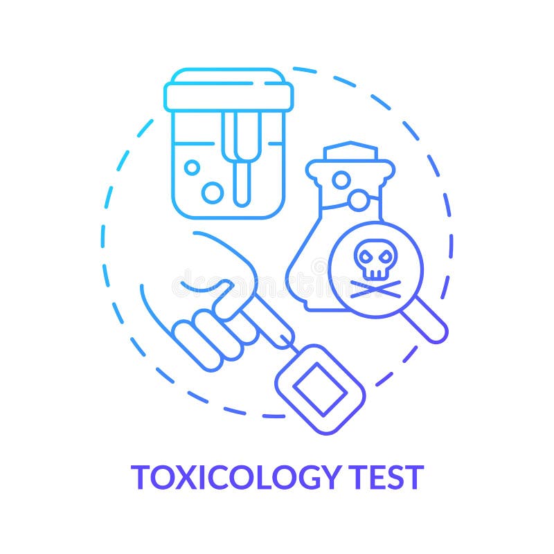 Toxicology Test Blue Gradient Concept Icon Stock Vector - Illustration ...