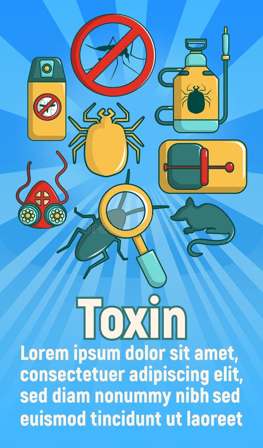 Toxin Concept Banner, Cartoon Style Stock Vector - Illustration of ...