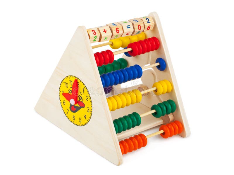 Toy Abacus and Clock on Wheels Stock Image - Image of calculation ...