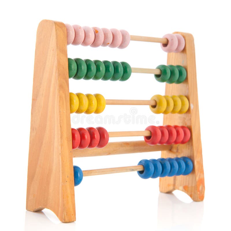 Toy abacus stock photo. Image of white, isolated, school - 24031184
