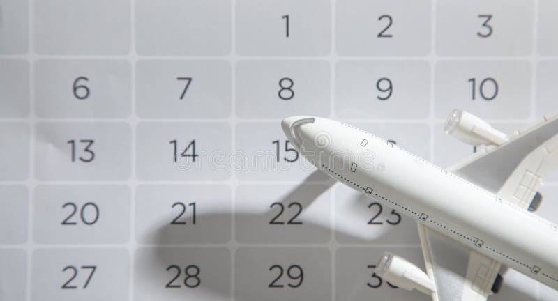 Toy Airplane on Calendar. Travel Stock Photo - Image of vacation ...