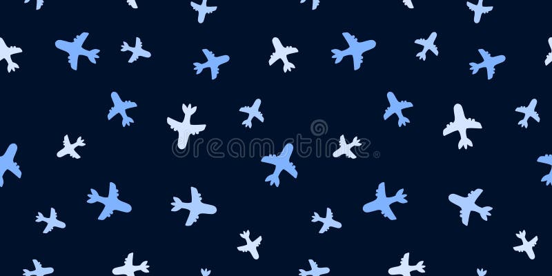 Toy Airplane Vector Seamless Pattern Stock Vector - Illustration of ...