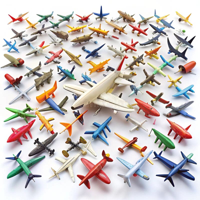 Toy airplanes isolated stock illustration. Illustration of play - 361223943