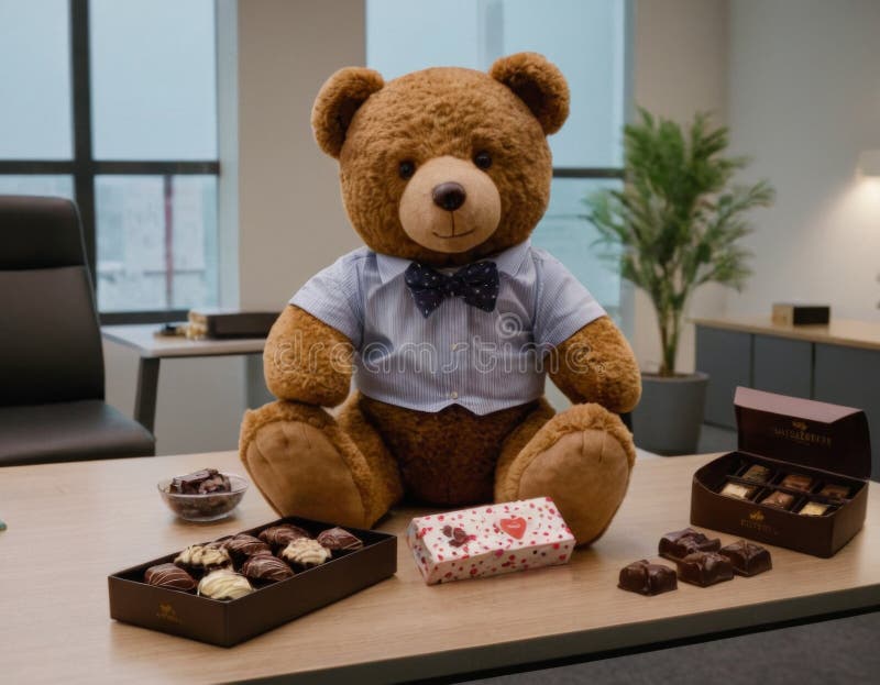 Toy Bear office worker. stock photo. Image of fluffy - 307031356