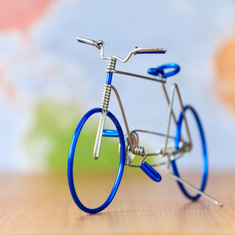 Toy Crafts Bicycle Made of Copper Wire Stock Image - Image of materials ...