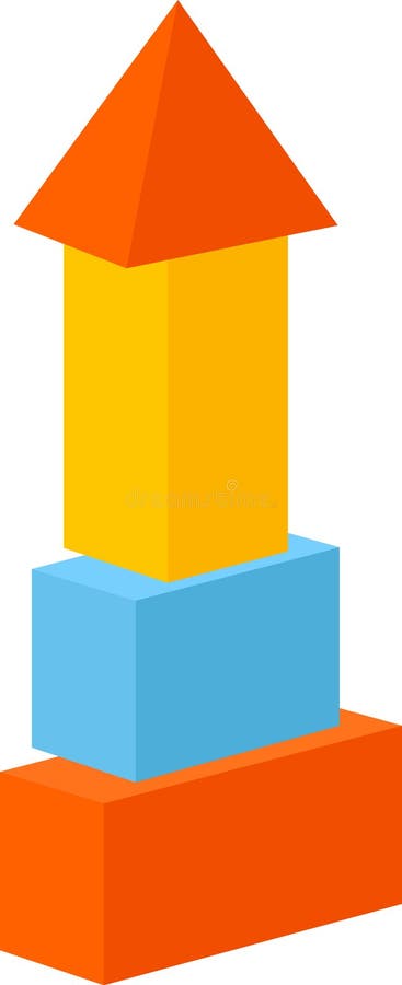 Toy Block Tower stock vector. Illustration of architecture - 286507299