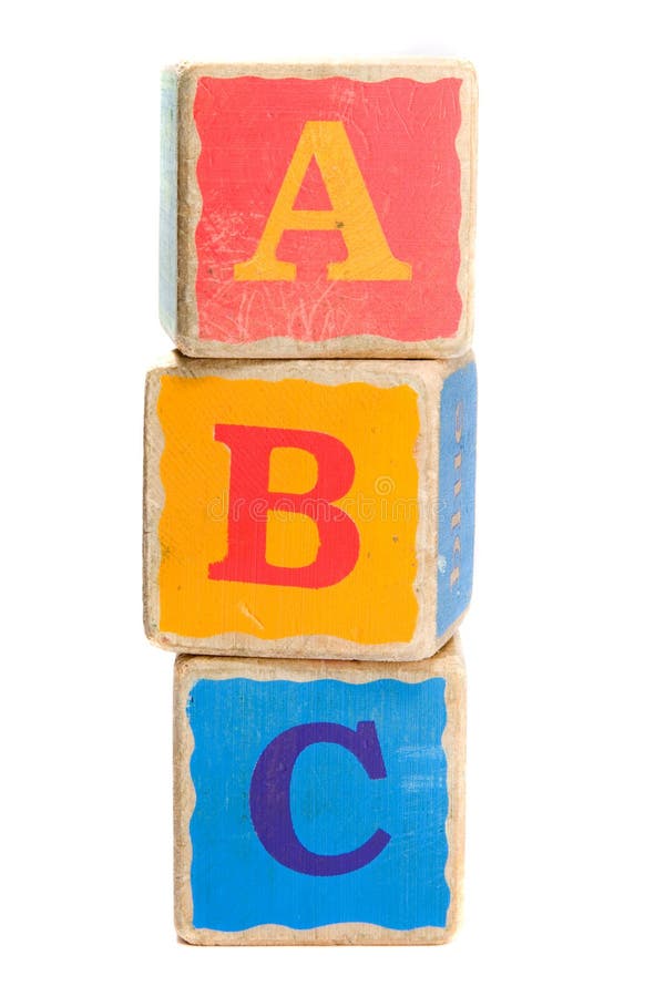 ABC Blocks Stacked Vertically Stock Photo - Image of wooden, grow: 1487218