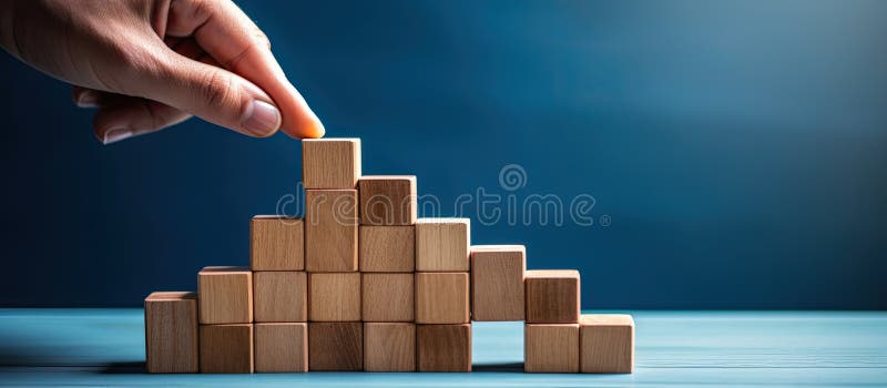 Toy Blocks Hand Holding Blocks Stock Illustration - Illustration of ...