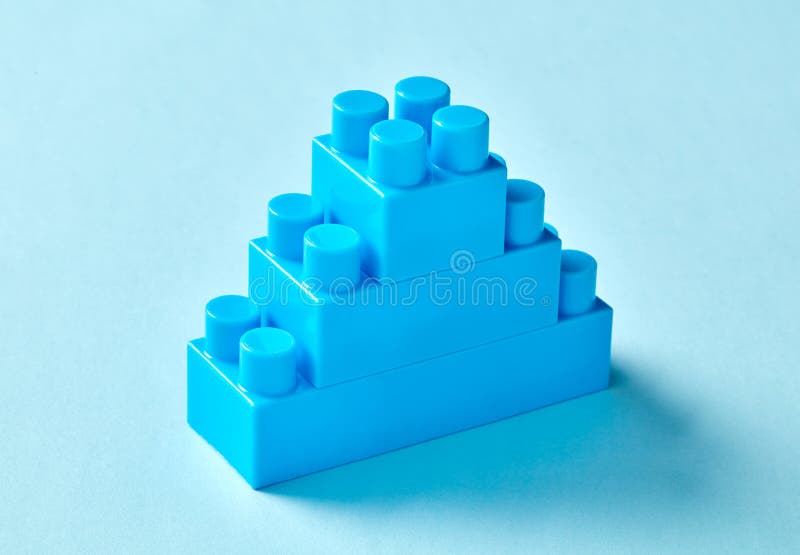 Toy blocks podium stock image. Image of education, brick - 219128605