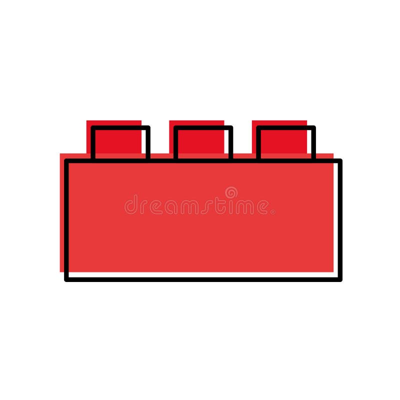 Toy blocks structure icon stock vector. Illustration of simple - 95707130