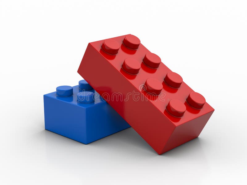 Lego block red stock illustration. Illustration of block - 56502524