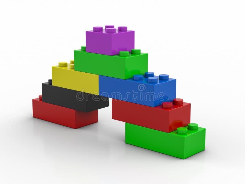 Lego block red stock illustration. Illustration of block - 56502524