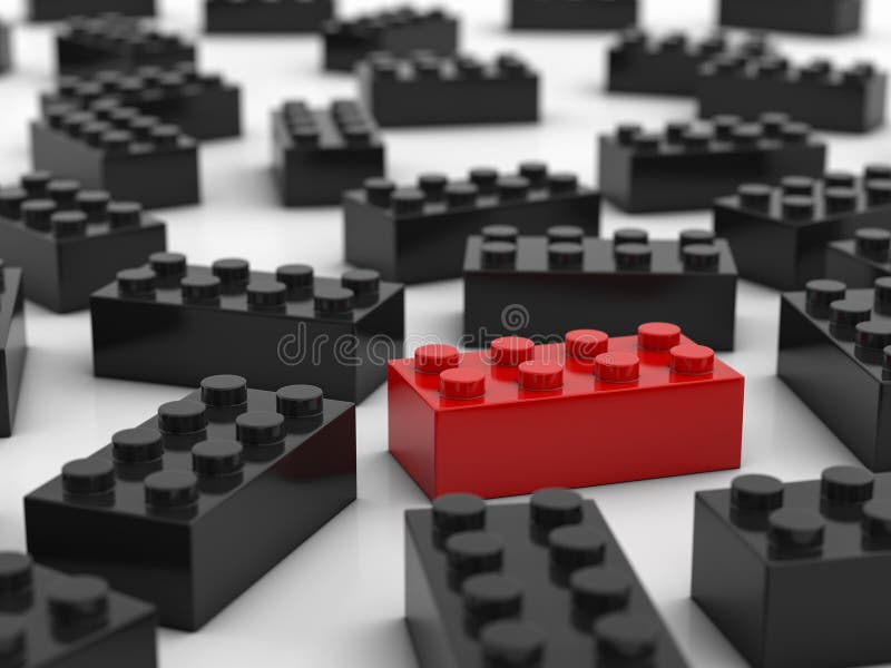 Lego block red stock illustration. Illustration of block - 56502524