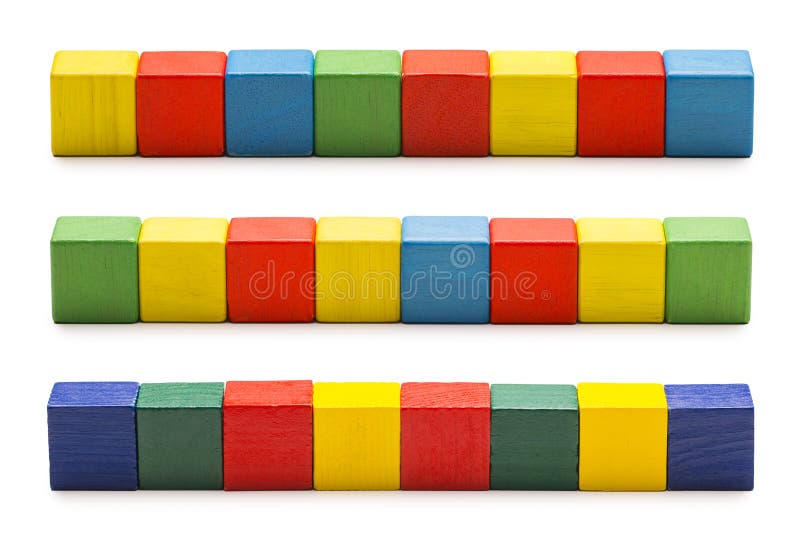 Toy Cube Blocks, CMYK Color Isolated Over White Background Stock Image ...