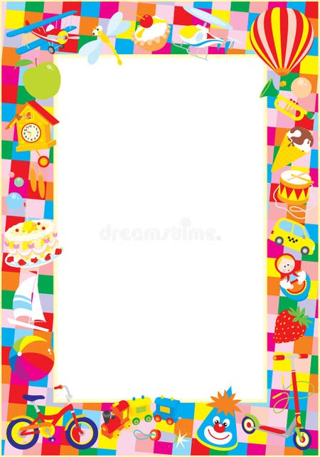 Toy border stock illustration. Illustration of ball, childish - 21249186