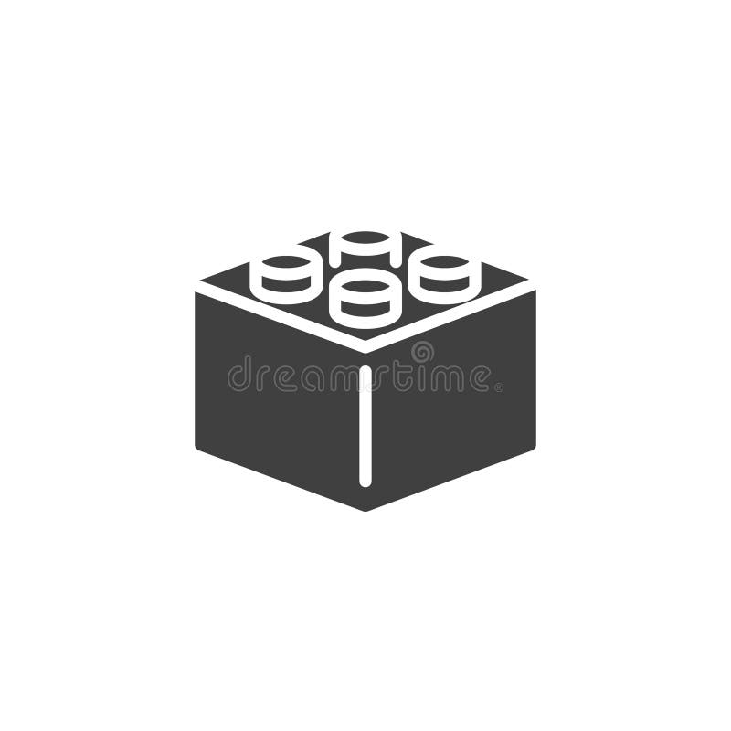 Block Vector Icon in 6 Different Modern Styles. Black, Two Colored ...