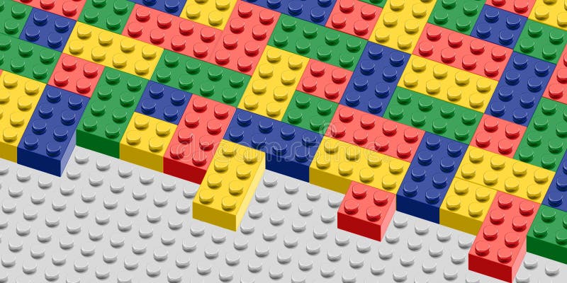 Toy Bricks Themed Background Stock Vector - Illustration of mosaic ...