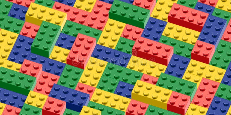 Toy Bricks Themed Background Stock Vector - Illustration of plastic ...