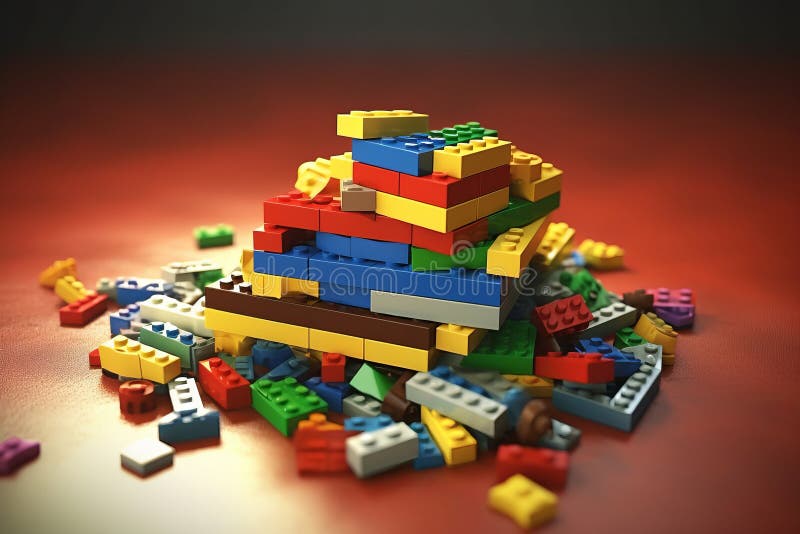 Toy Bricks and Blocks for Building Imagination Stock Image - Image of ...