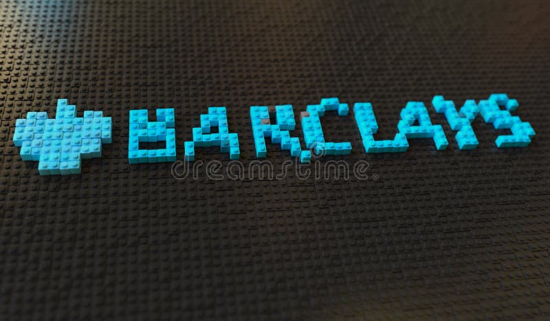 Toy Bricks Compose Logo of BARCLAYS. Editorial Conceptual 3d Rendering ...