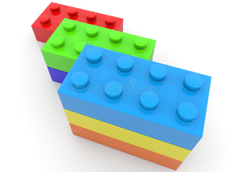 Steps from Toy Bricks of Different Colors Stock Illustration ...
