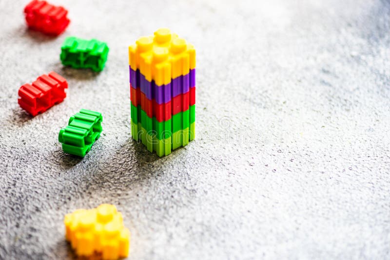 Toy bright colors blocks stock photo. Image of preschool - 152426558
