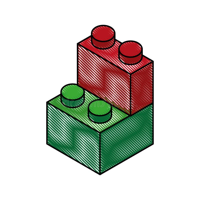 Toy building block bricks stock vector. Illustration of building - 93411123