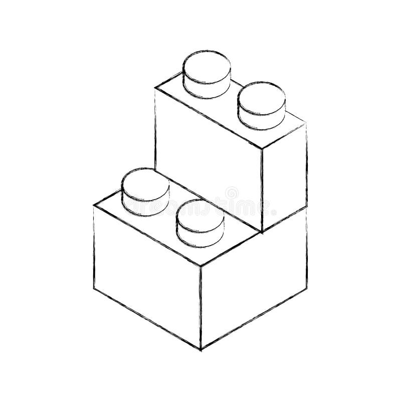 Toy building block bricks stock vector. Illustration of building - 93411361