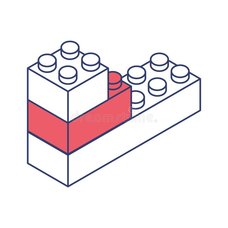 Toy building block bricks stock vector. Illustration of building - 93411361