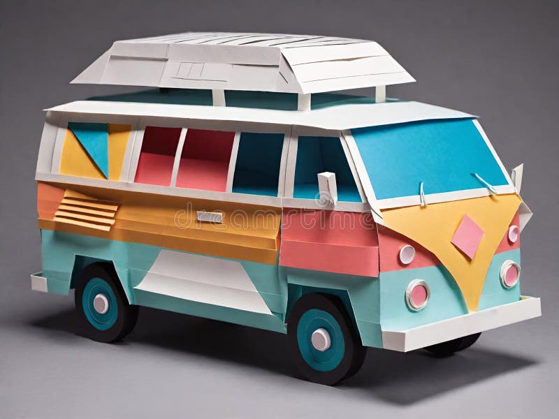 Paper Model Van Stock Illustrations – 83 Paper Model Van Stock ...