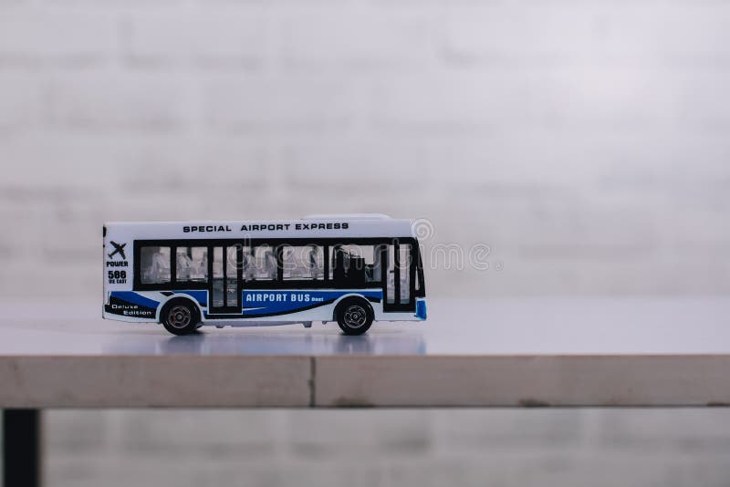 Toy Bus. Passenger Bus, Childrens Toy Stock Photo - Image of plastic ...