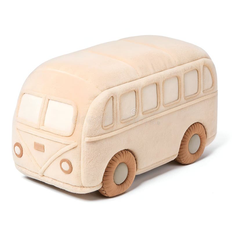 Toy Bus with Soft Shapes and Smooth Texture Isolated on White ...