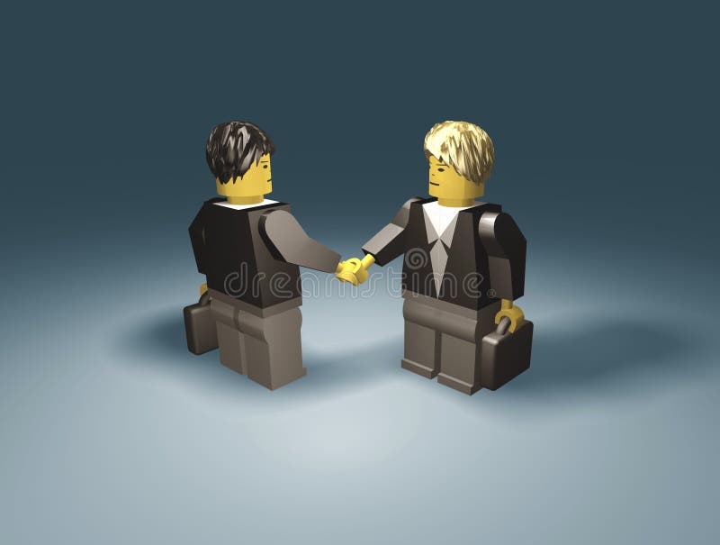 Toy Business People Handshake Stock Illustration - Illustration of suit ...
