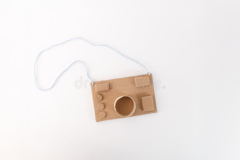 Toy Camera Made of Recycled Paper, Cardboard Cutout Has Various Shapes ...